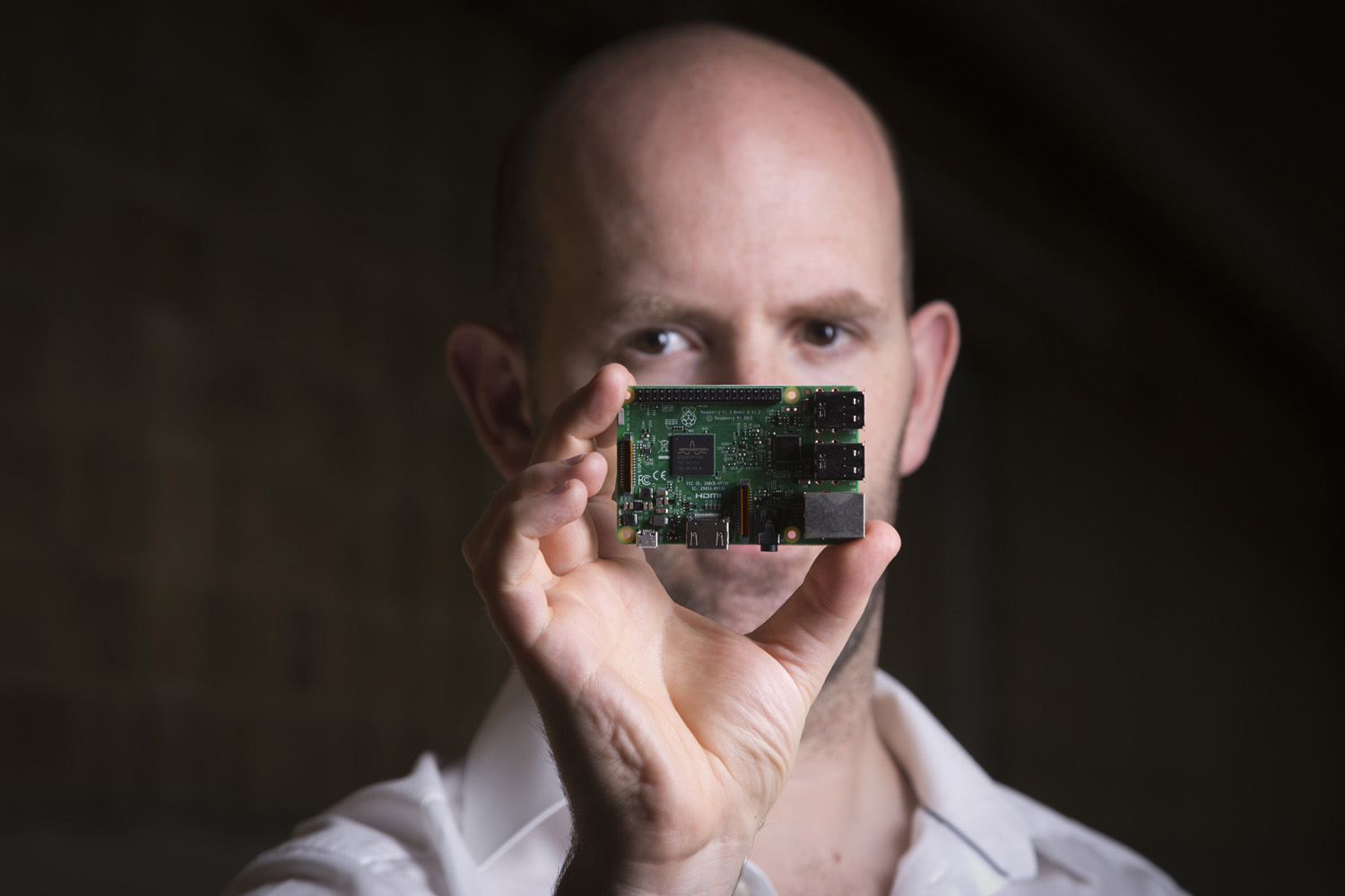 Editorial Portrait of Eben Upton, British data engineer and creator of Raspberry Pi - Jeff ...